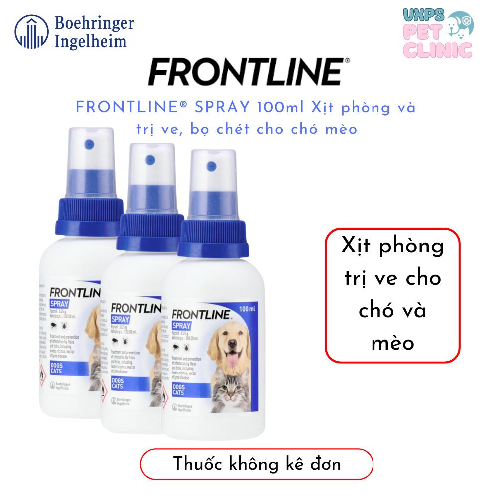 FRONTLINE SPRAY - SPRAY to prevent and treat ticks and fleas for dogs ...