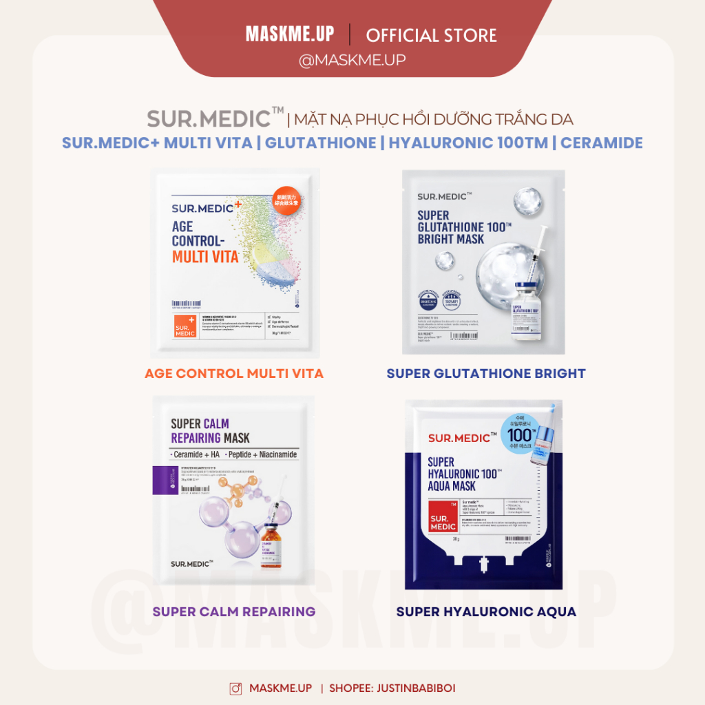 Sur.medic Bright Glutathione Mask | Shopee Philippines