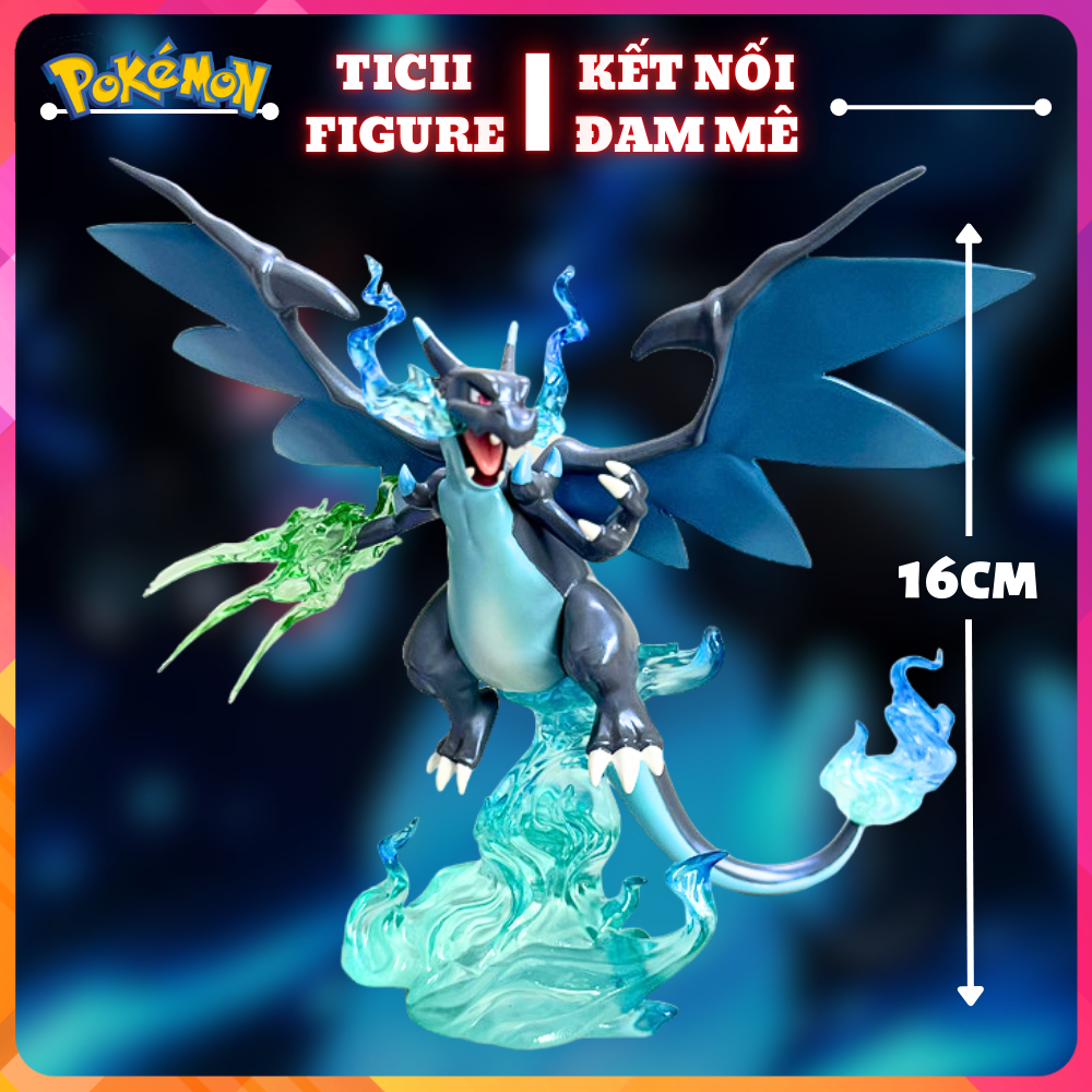 Super sharp 16cm tall Pokemon Mega Charizard X model - Pokemon Figure ...