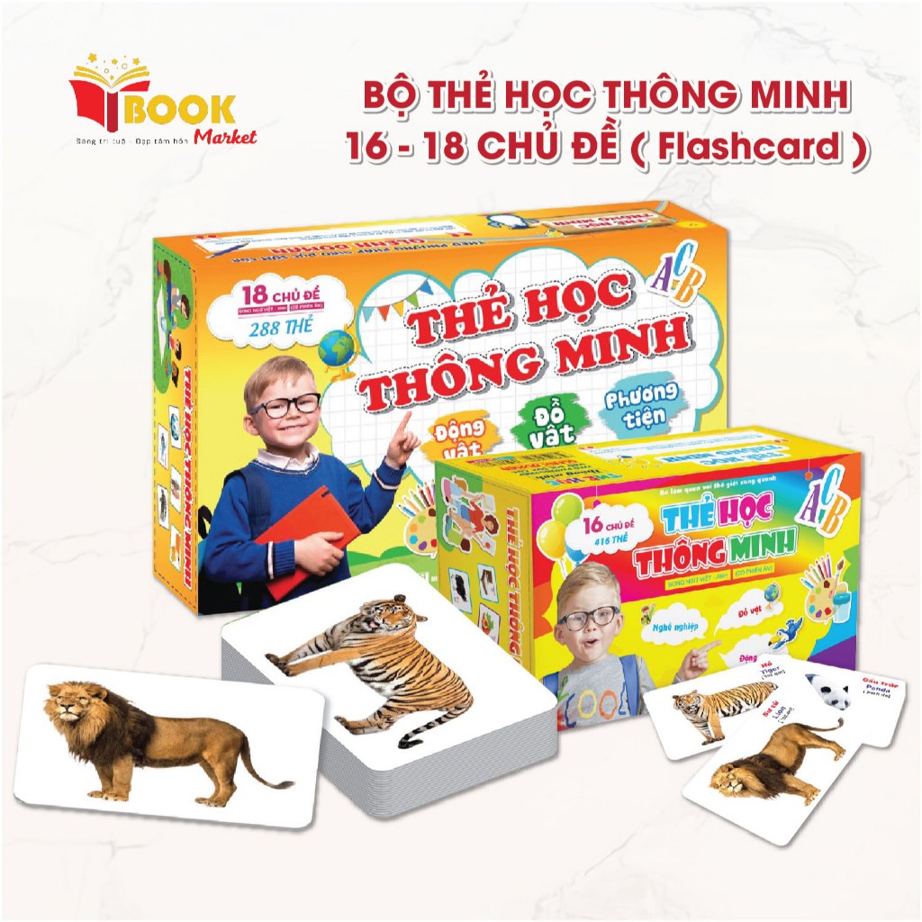 Flashcard BOOK / Bilingual BOOK MARKET - Smart Learning Card Set FOR ...