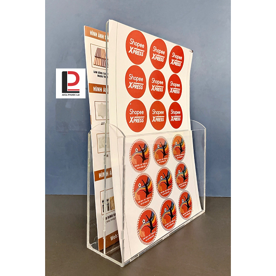 2-compartment brochures/document/card display shelf | Shopee Philippines