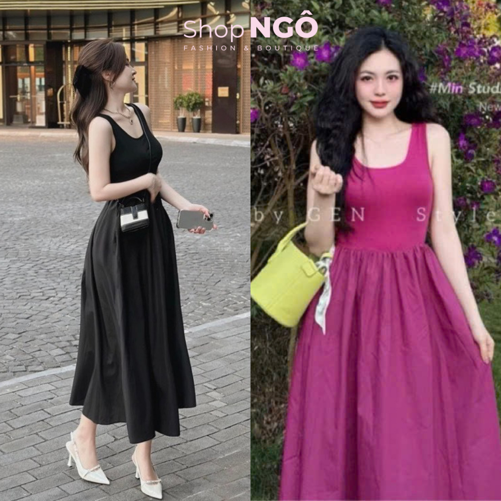 Women's dress for going out, close-fitting, long, slightly flared 2 ...