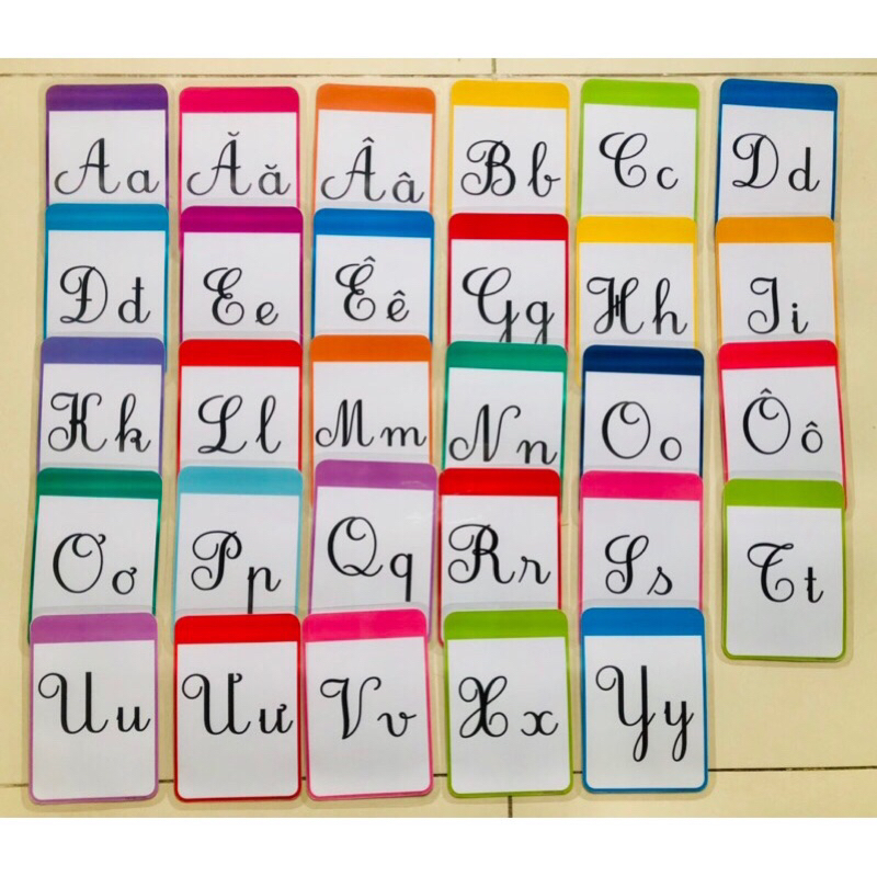 Set of 29 Vietnamese letters written in uppercase and lowercase ...