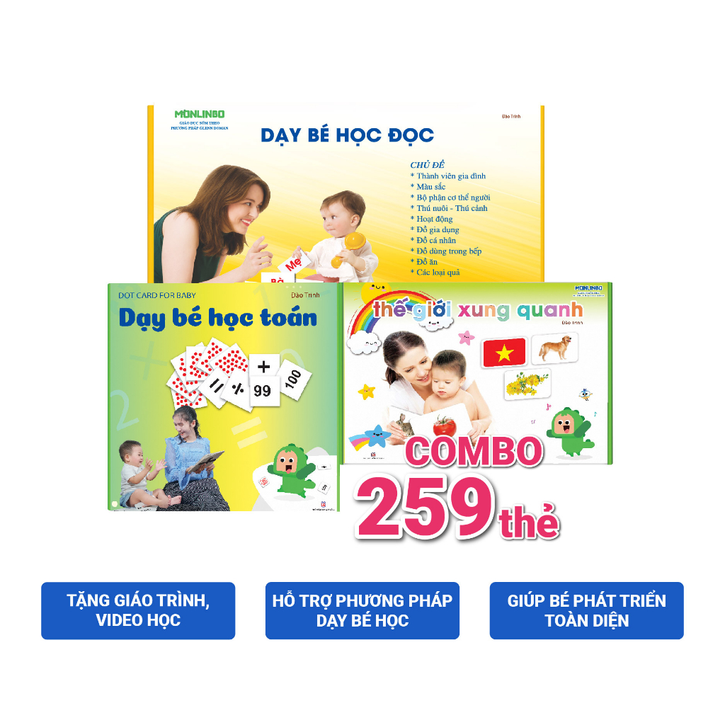 Combo Basic Set of 259 Flashcards for Children - Smart Learning Card ...