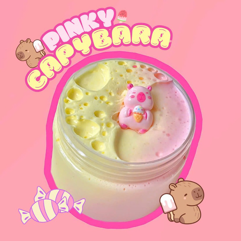 PINKY Capybara (Butter slime), super cute pink Capybara mouse, self ...