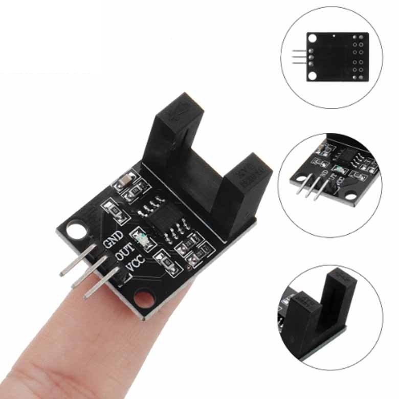 U-shaped optical sensor, encoder reading, limit switch voltage using ...