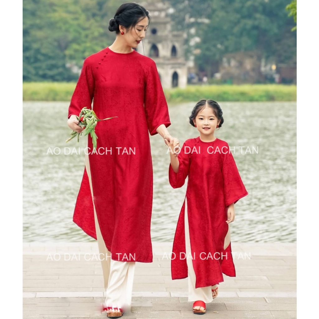 Modern brocade ao dai with loose sleeves for muses to wear to weddings ...