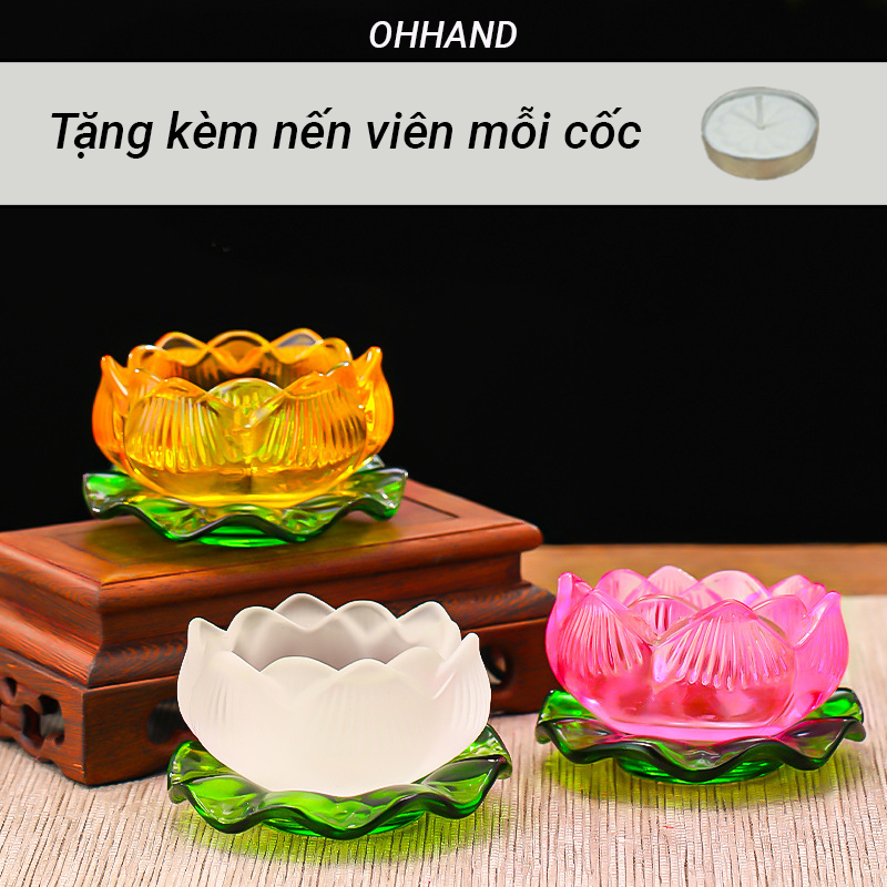Beautiful Glass Lotus Stand for the Altar in the Sacred Place | Shopee ...