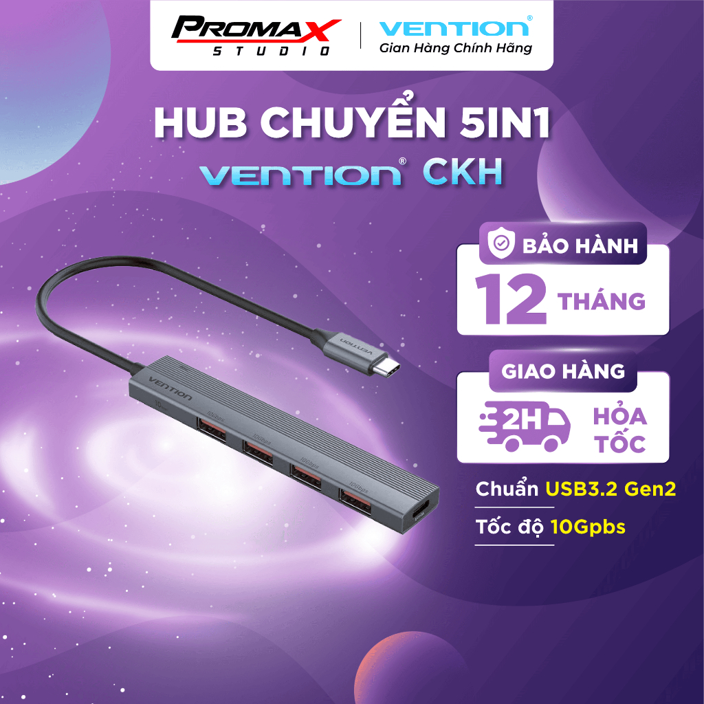 5in1 High speed Data Transfer HUB USB3.2 Gen2 VENTION CKH (USB-C to USB 3.2 Gen 2 Type-A x 4 ...