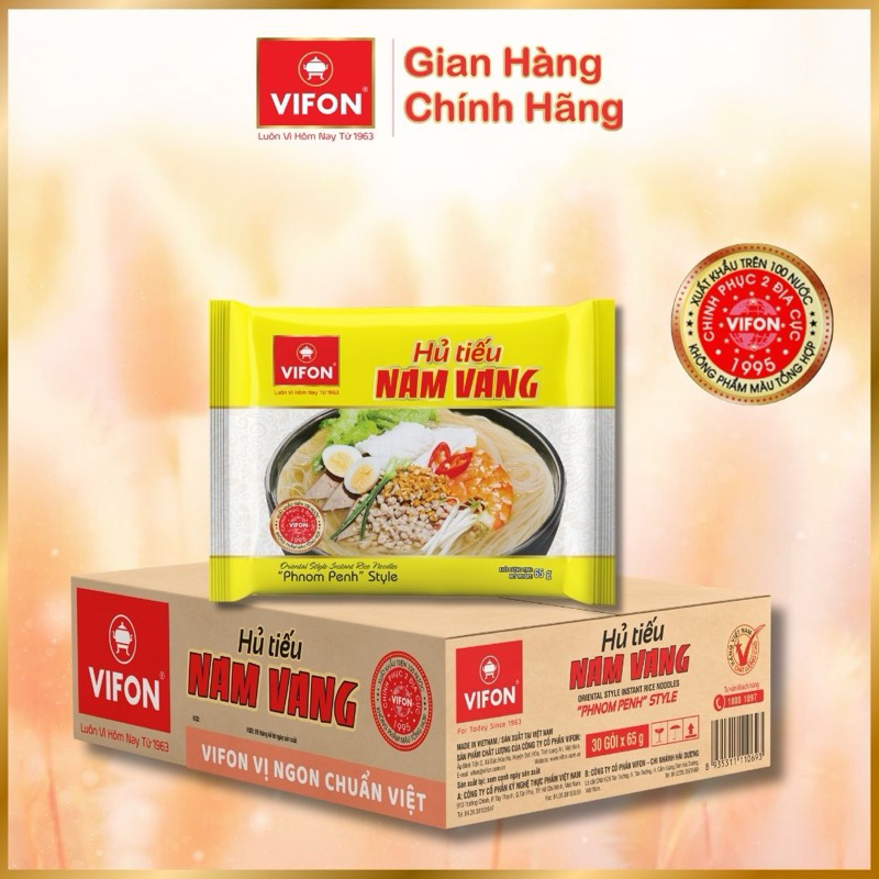 Carton of 30 packs of Vifon Nam Vang Noodle Soup (30 packs x 65g ...