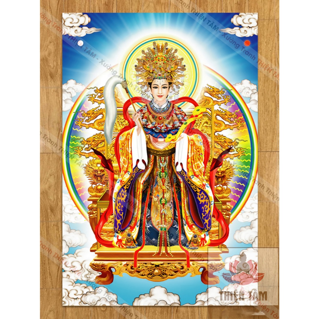 Painting of Mother Dieu Tri Kim Mau 40x60cm (NO FRAME) made of thick ...