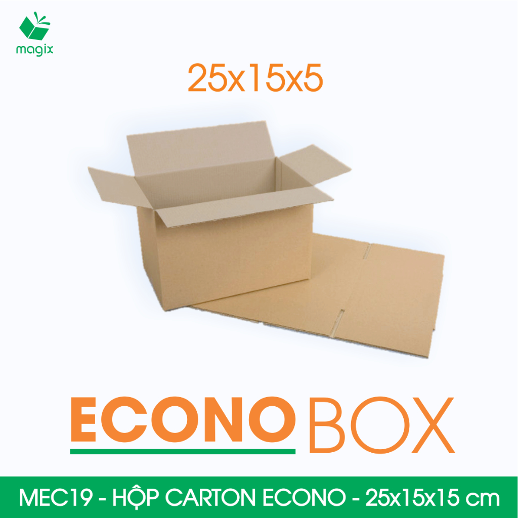 MEC19 - 25x15x15 cm - 20 super economical packing carton boxes ...