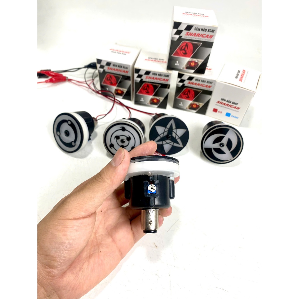 Sharingan rotating Led face mounted on taillights, cross-eye ball ...