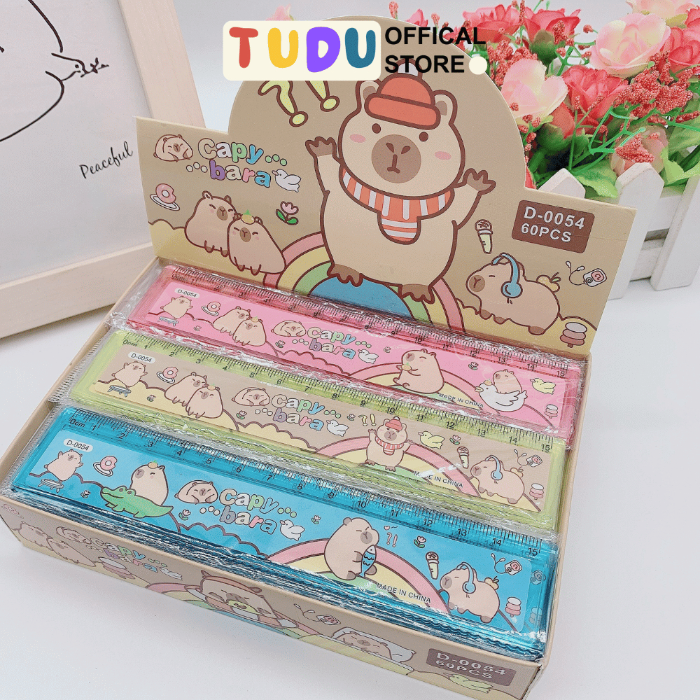 Labubu Capybara Sanrio 15cm Ruler with Cute and Lovely Cartoon Patterns ...