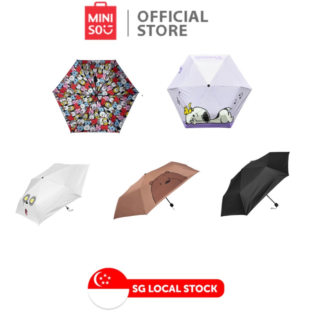 Miniso Classic Solid We Bare Bears/Snoopy /BT-21/ MIKKO Umbrella ...