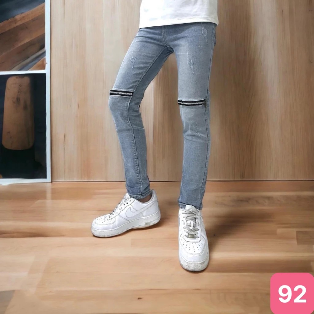 Men's light blue knee-lock jeans made of high-quality 4-way stretch ...