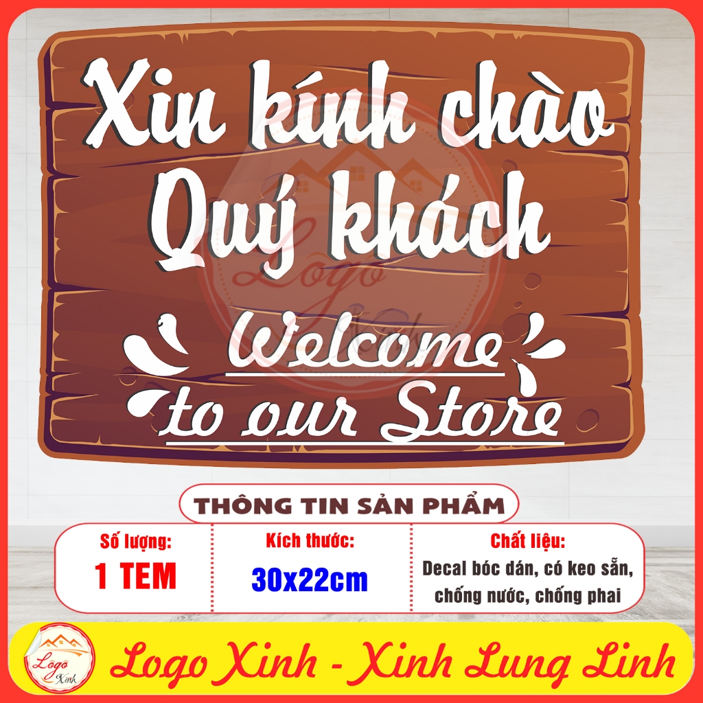 LOGO STICKER WELCOME CEREMONY SIGNS WELCOME CUSTOMERS TO USE DECOR FOR ...