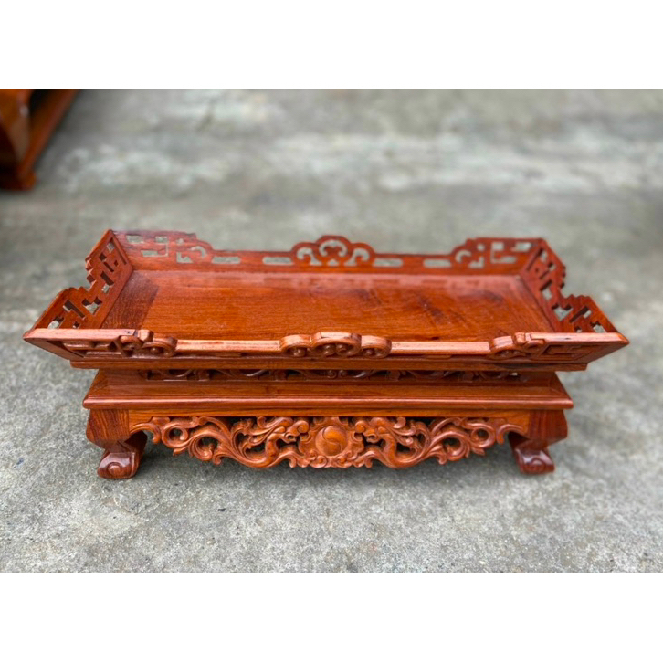 Double dragon altar tray, altar water bowl holder, incense wood altar ...