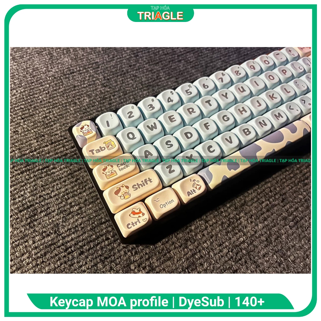 Milk Cow Keycap | Dairy Cow | Pbt | Dyesub | Moa | Set of 142 ...