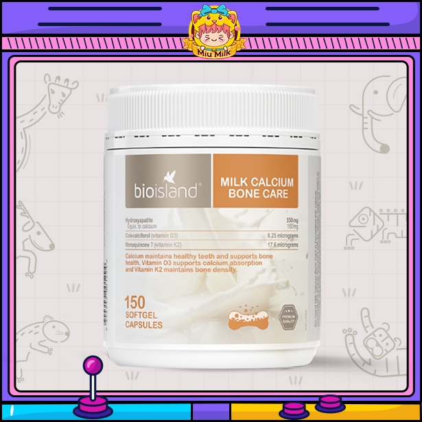 MIUMILK Bioisland Milk Calcium Bone Care Organic Milk Calcium ...