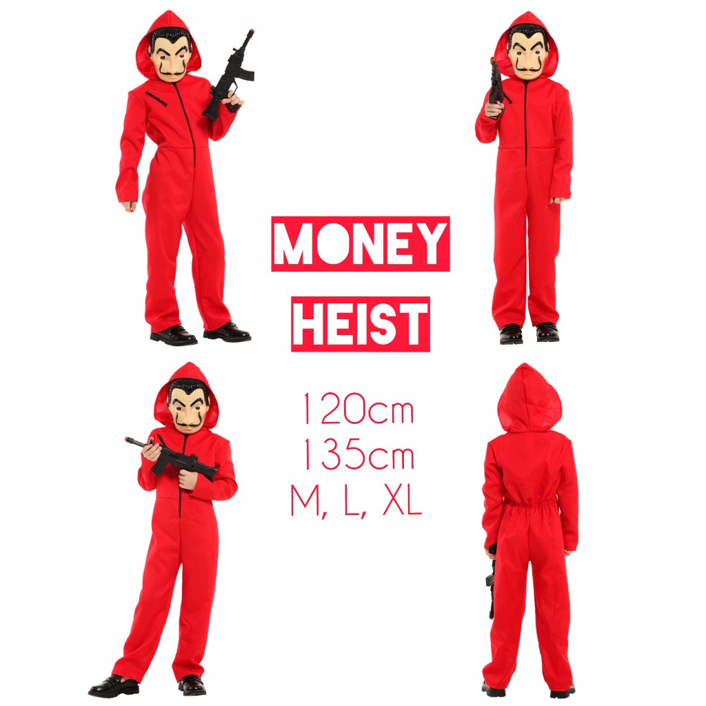 Money Heist children's million dollar mission costume full set | Shopee ...