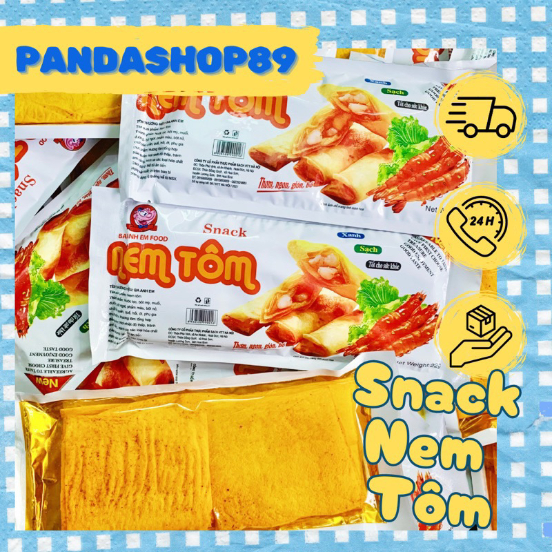 Set of 5 packs of Spicy Nem Tom Snack, Ba Anh Em food, school gate ...