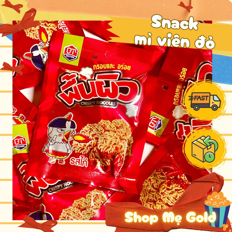 [Red Noodle balls] Instant noodle ball Snack with Thai spicy chicken ...