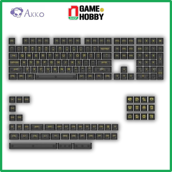 Akko CLEAR TRANSPARENT BLACK V2 MECHANICAL KEYBOARD KEYCAP SET ...
