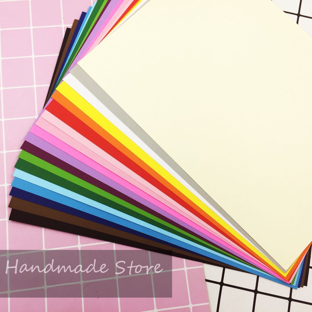 A set of 100 sheets of A4 color cardboard | Shopee Philippines