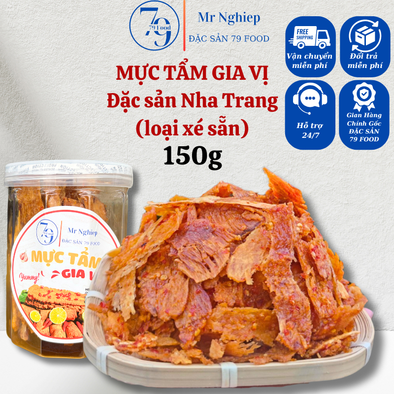Dried rolled squid seasoned with Mr. Nghiep Nha Trang specialty 79 Food ...