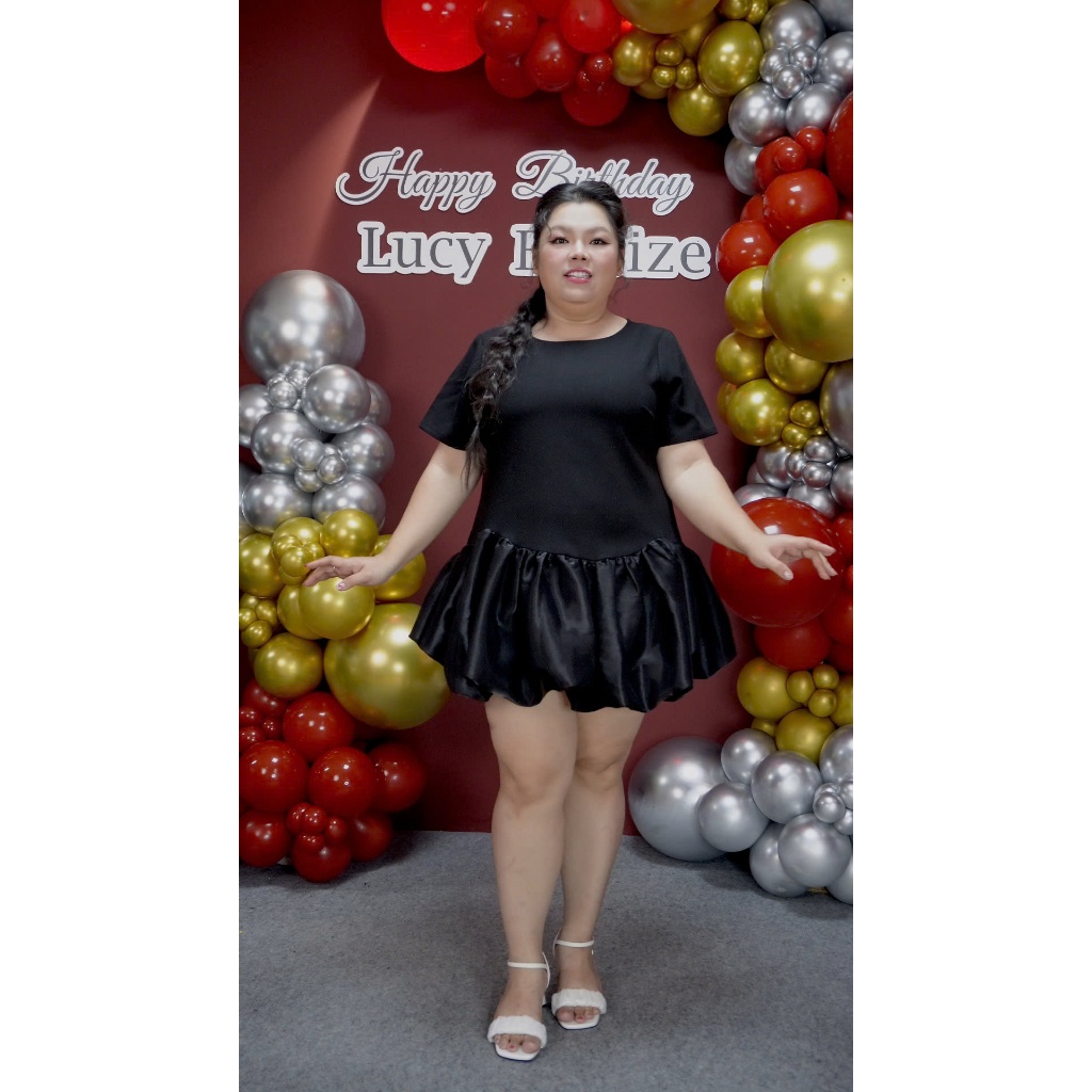 Snow and rain squash dress mixed with glowing silk Bigsize 50-90kg ...