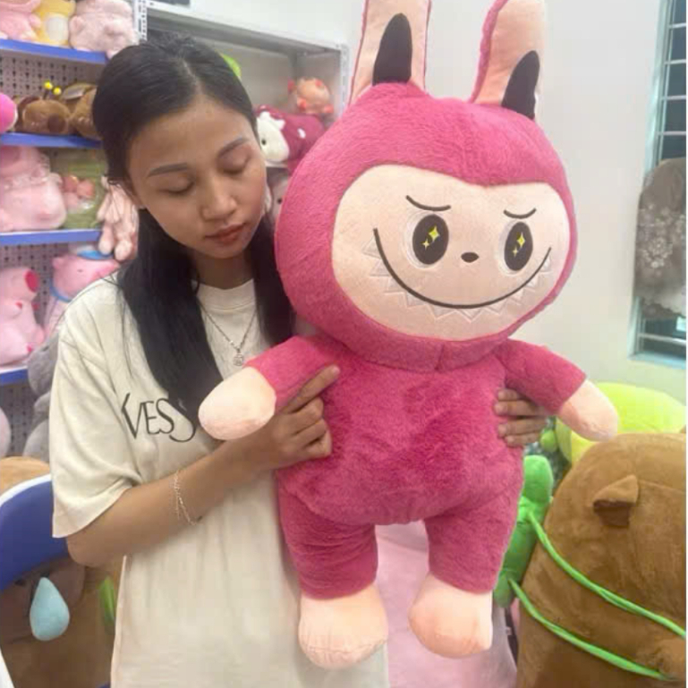 Labubu Teddy Bear with Fluffy Teeth Hot Trend, Lovely Labubu Doll ...