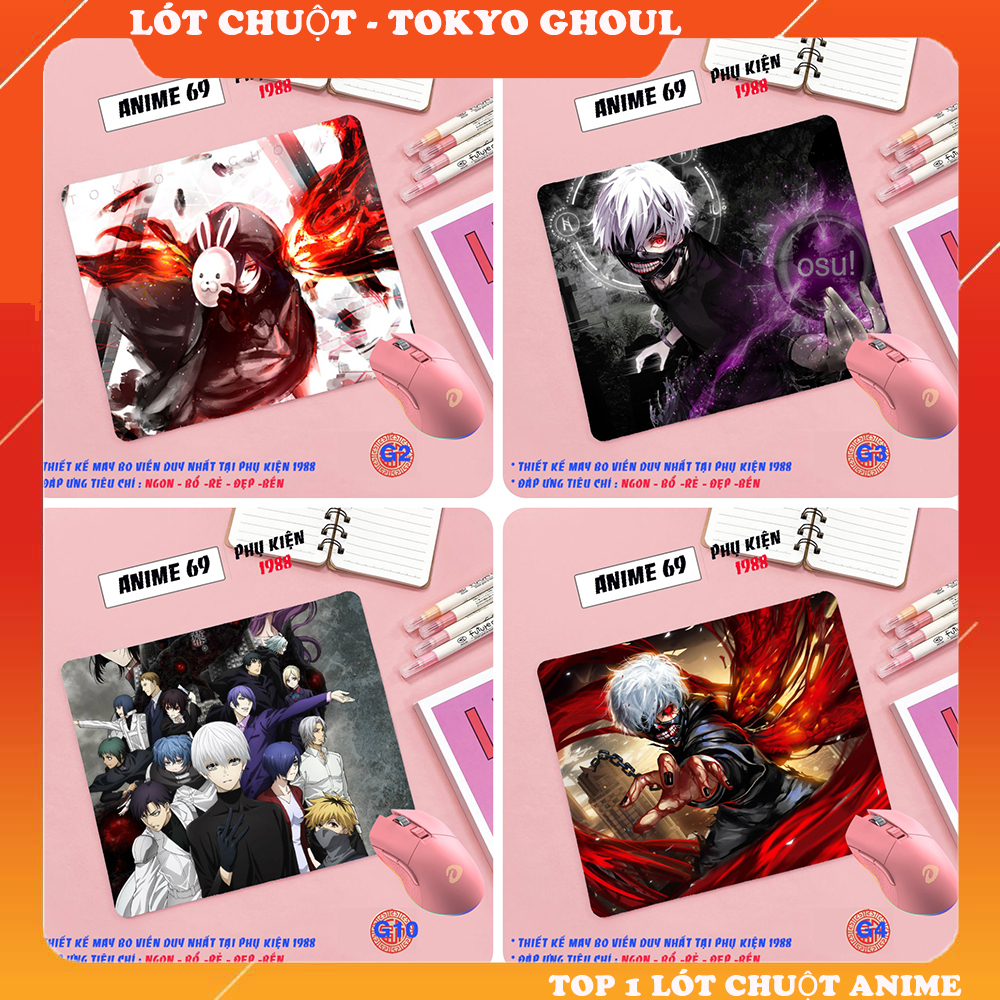 Mouse pad - animation - TOKYO GHOUL - border size 21x26x3 | Shopee ...