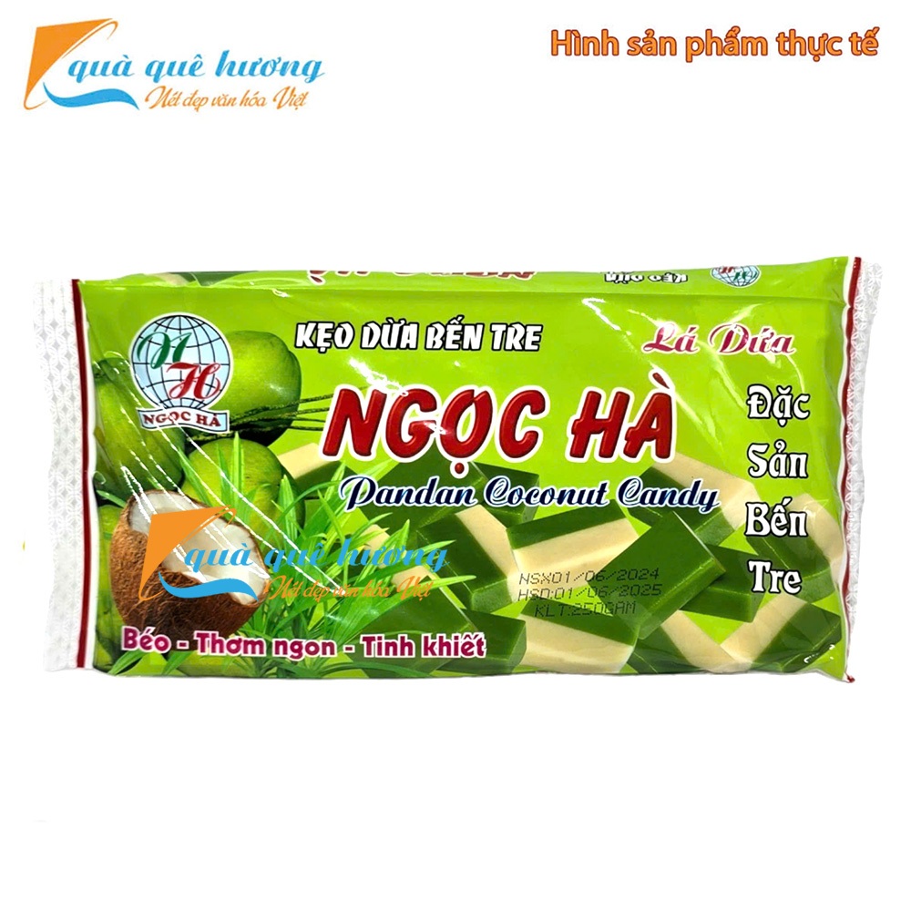 Ngoc Ha Pandan Coconut Candy 250g pack - Ben Tre specialty | Shopee Philippines