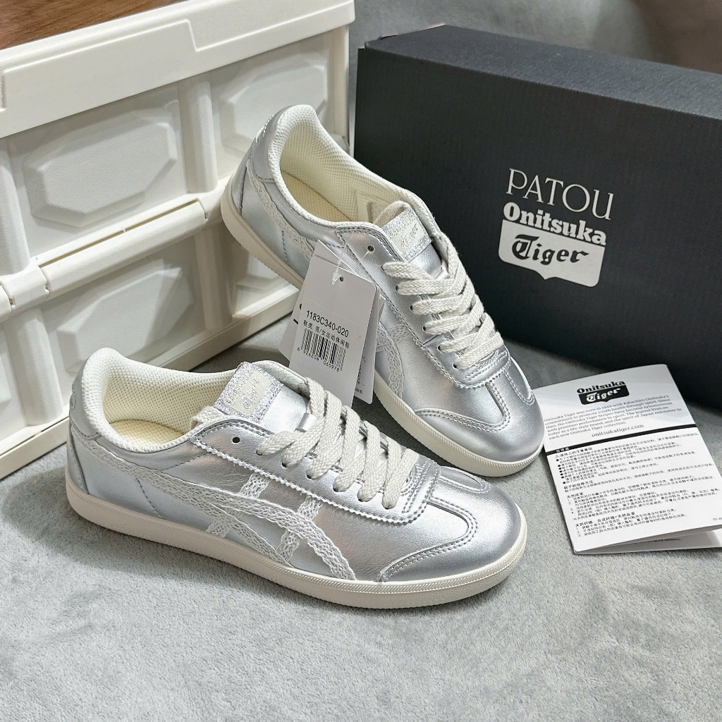 Onitsuka Tiger Tokuten Valley Silver White Ribbon Lace Tokuten Silver ...