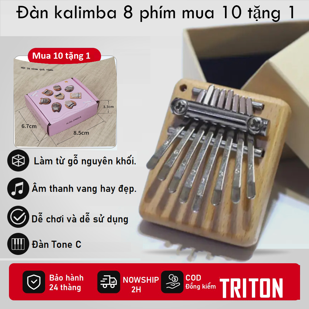 8-key mahogany solid wood gift KALIMBA with box BUY 10 GET 1 FREE ...