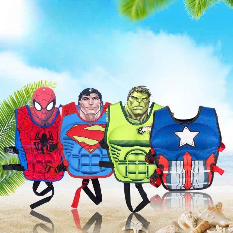 High quality 3D children's swimming life jacket with Spiderman, Elsa ...