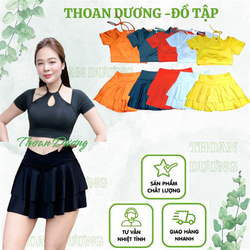 Mix TEAR DROP CROPTOP SET LEVEL SKIRT (with padding), aerobic dance ...