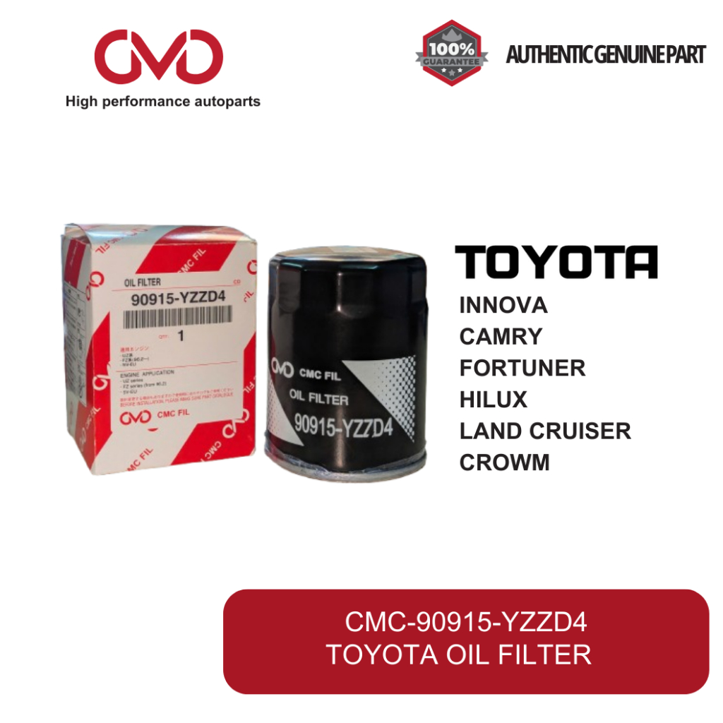 CMC Oil filter for Toyota Innova, Fortuner, Hilux, Land Cruiser, Hiace ...