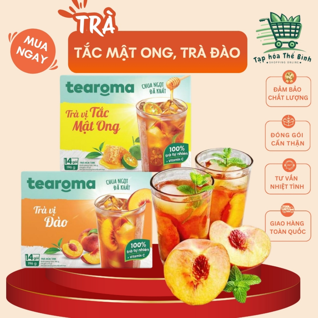 Tearoma instant tea with honey kumquat and peach flavor 196g box (14 ...