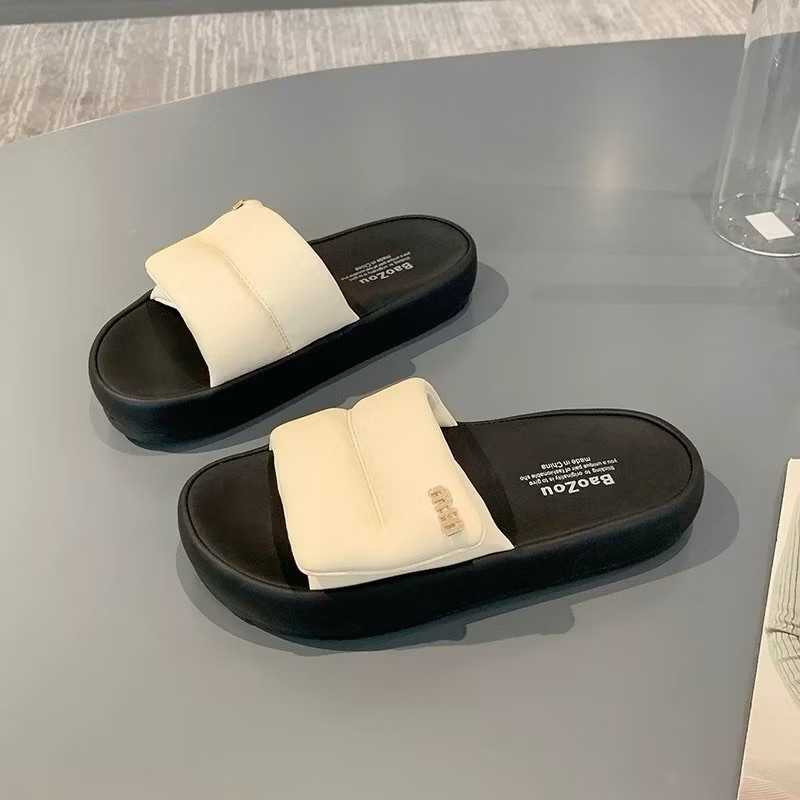 Cross-strap sandals with 1 MIN letter, light and comfortable sandals ...