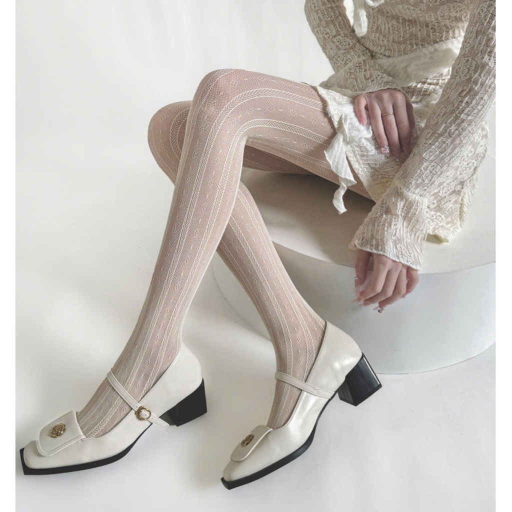 LINH TUXEDO - Mesh Stockings with Vertical LINE LITI Pattern | Shopee ...