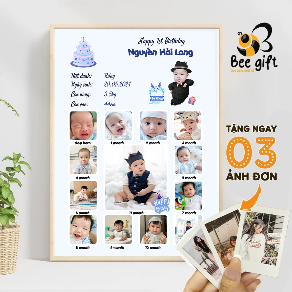 Print baby photos - Baby photo frames for Beegift baby, Photo frames ...