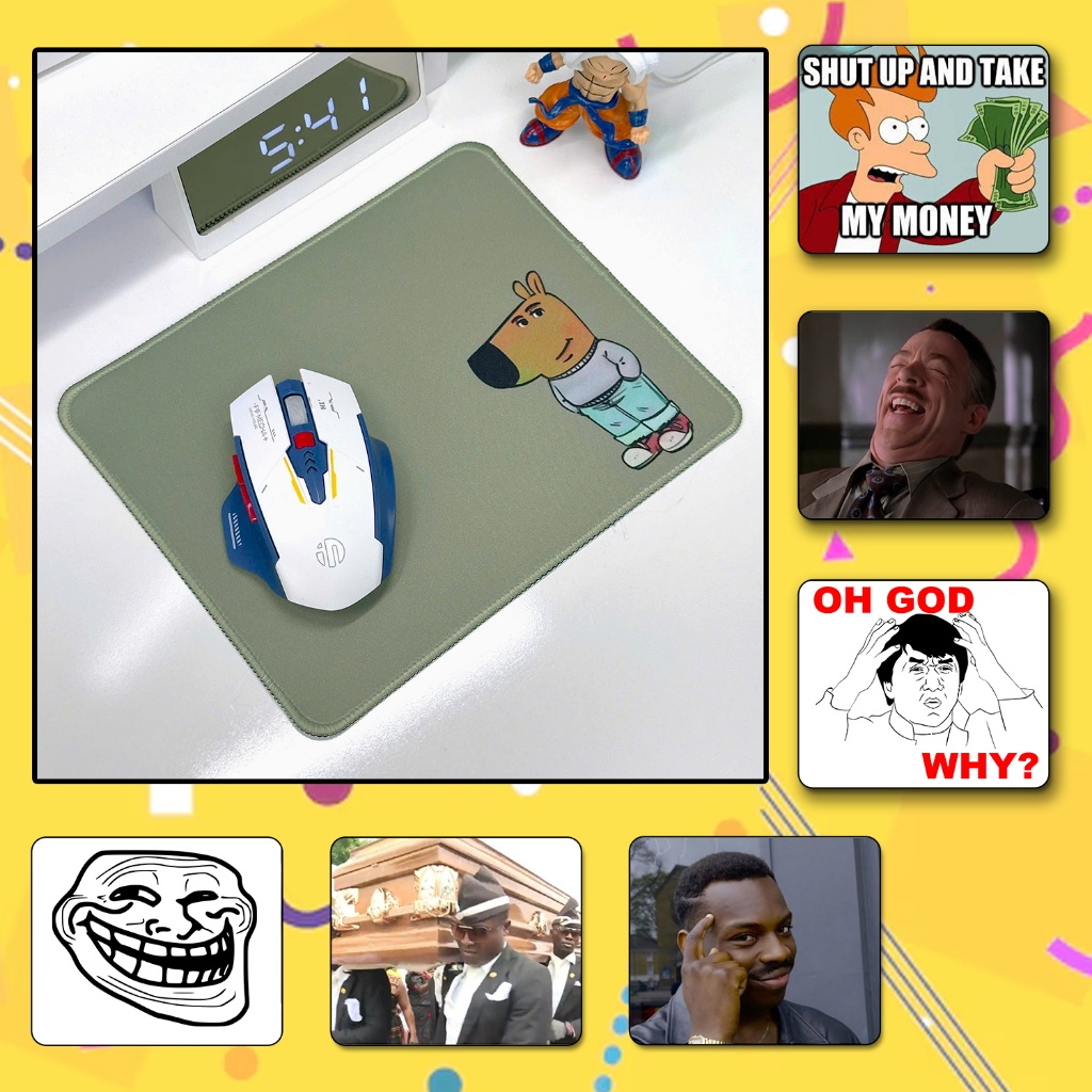 Meme mouse pad with funny image troll funny trending small size ...