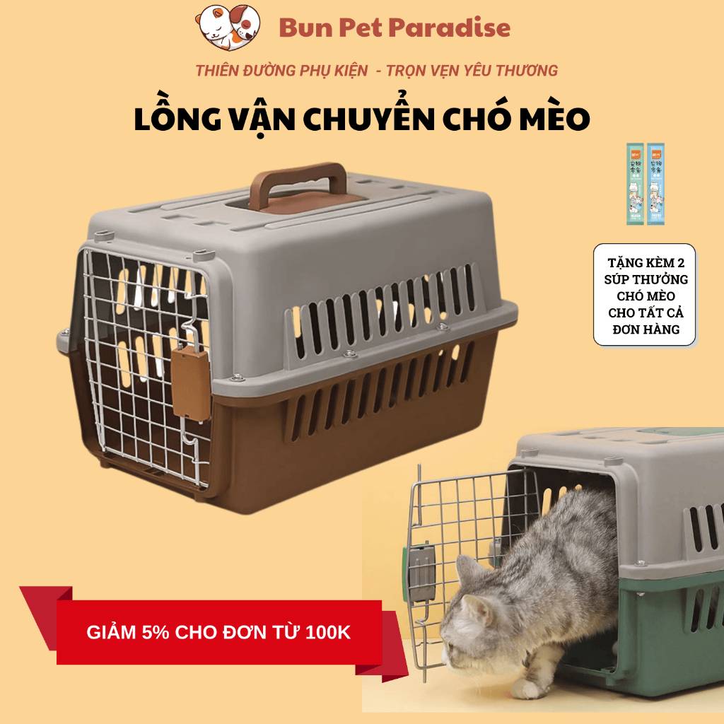 Long distance transport cage for dogs and cats, sturdy aviation dog and ...