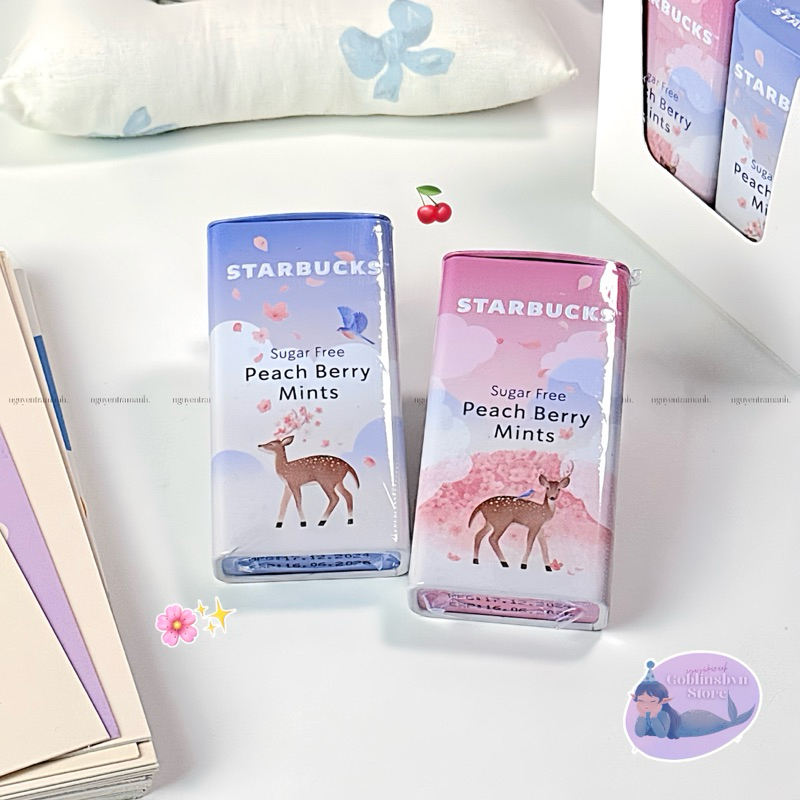 [SAKURA LIMITED EDITION] STARBUCKS SUGAR-FREE PEACH BERRY MINTS CANDY ...