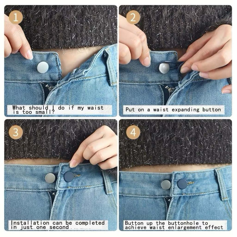 Set of 2 Pants Belt Extension Buttons - set of 2 assorted trouser waist ...