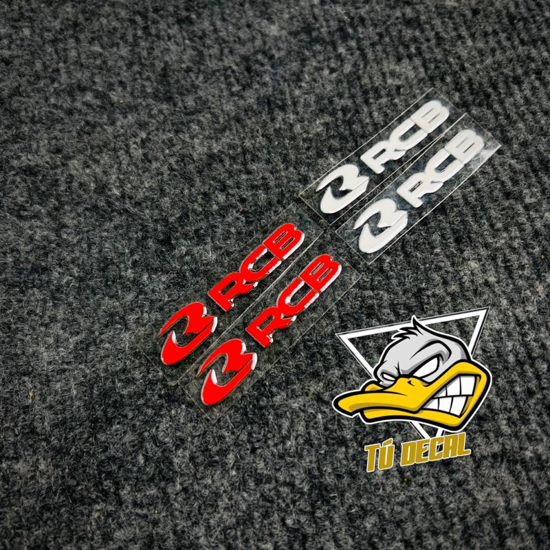 RCB Logo Sticker Mixed Red and White, Decorative Sticker for Car ...