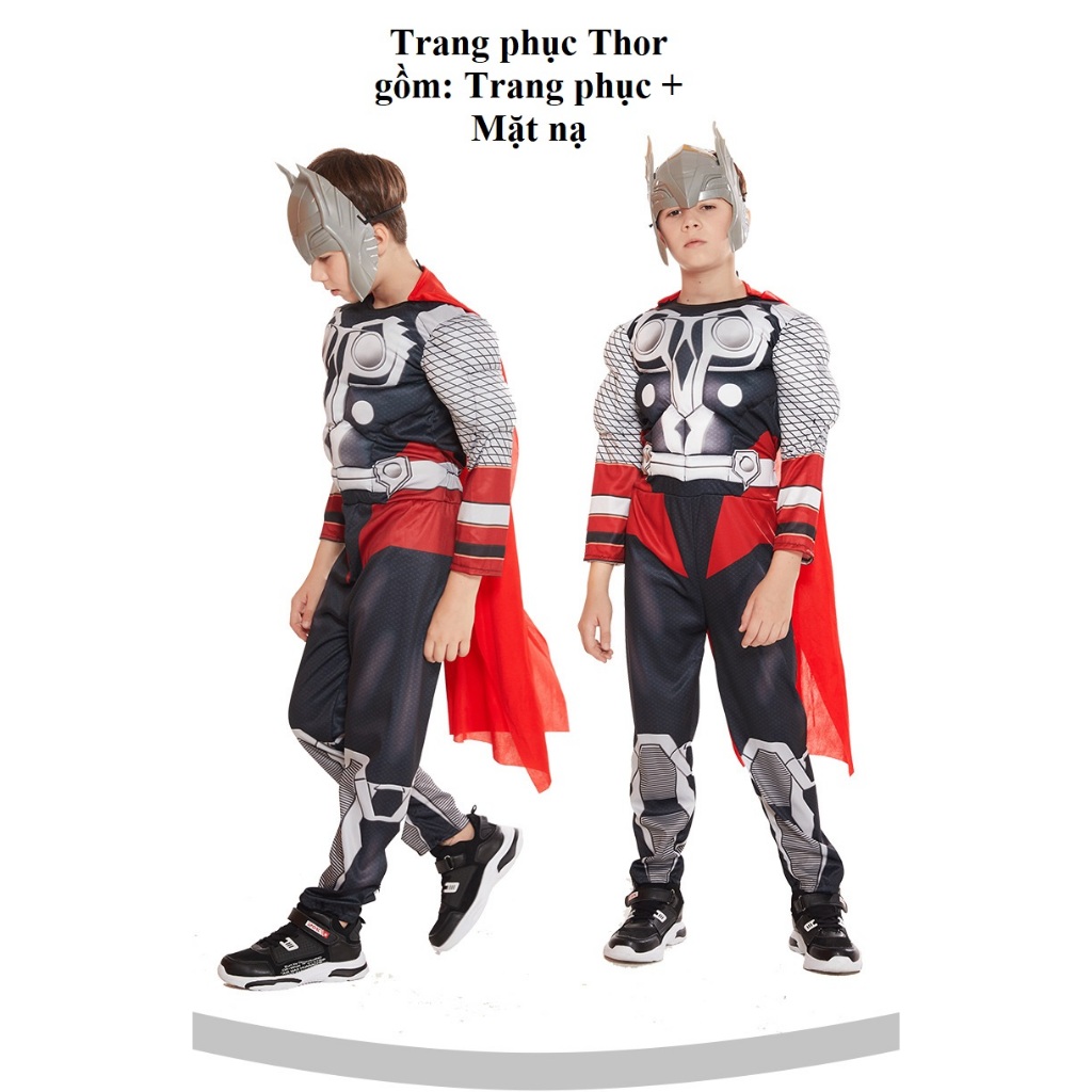 Muscle God of Thunder Thor cosplay Clothes Children's Costume Superhero ...