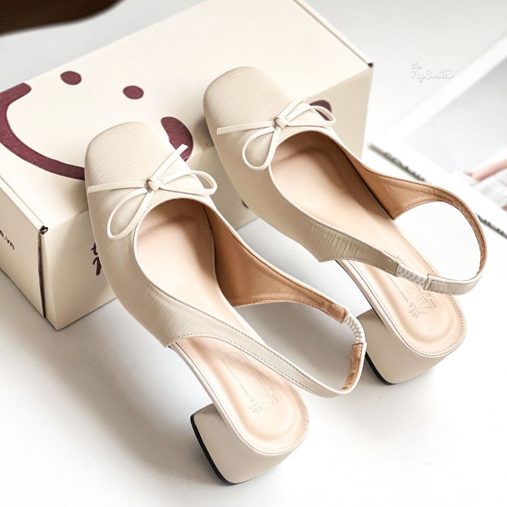 5p square toe bow high heels, slingback high heels, beautiful women's ...